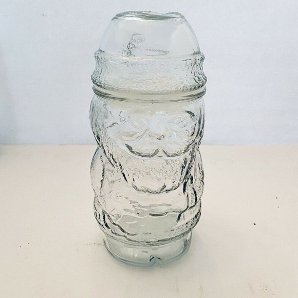 Libbey | Holiday | Vintage Libbey Mexico Santa Claus Jar Cookie Candy ...